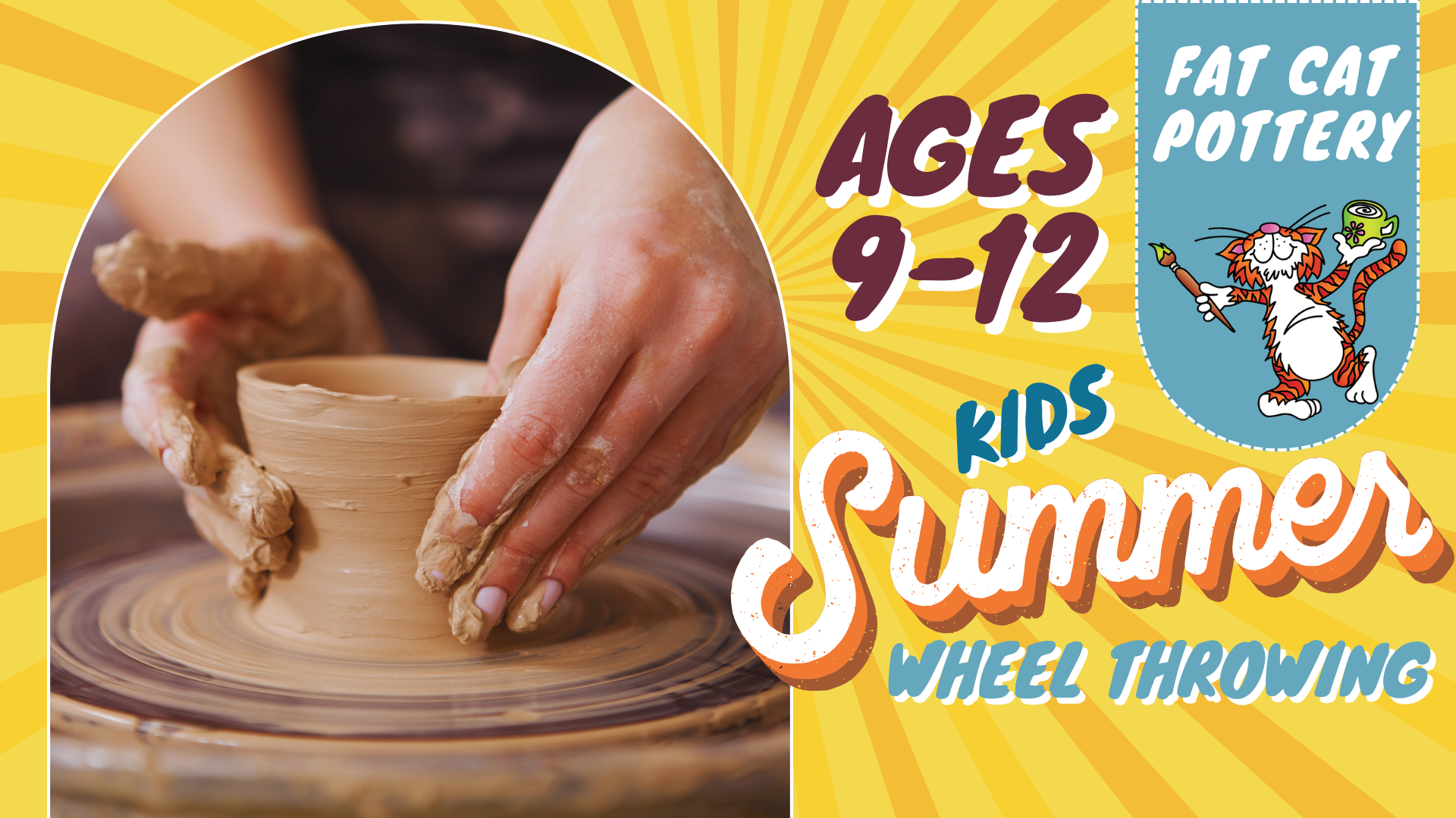 Kids Wheel Throwing Session 2 (0718) | Fat Cat Pottery